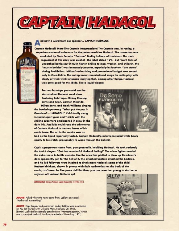 13 DAYS OF SUPER WEIRD HEROES: Captain Hadacol! | 13th Dimension ...