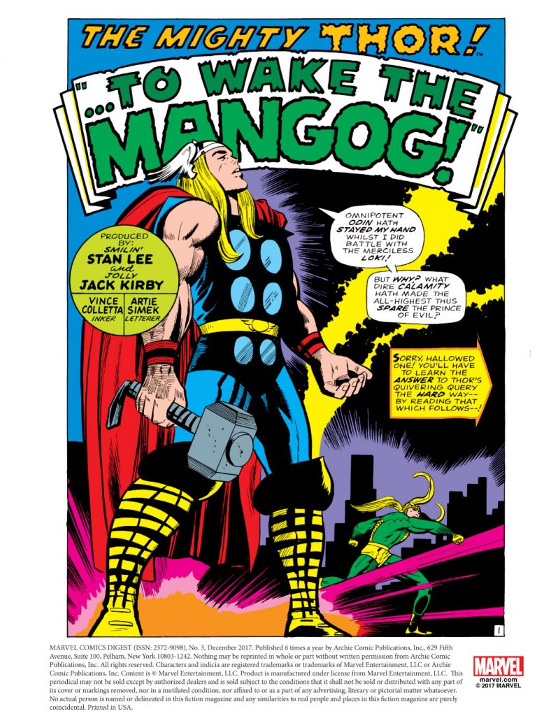 EXCLUSIVE Preview — MARVEL COMICS DIGEST #3: THOR | 13th Dimension ...