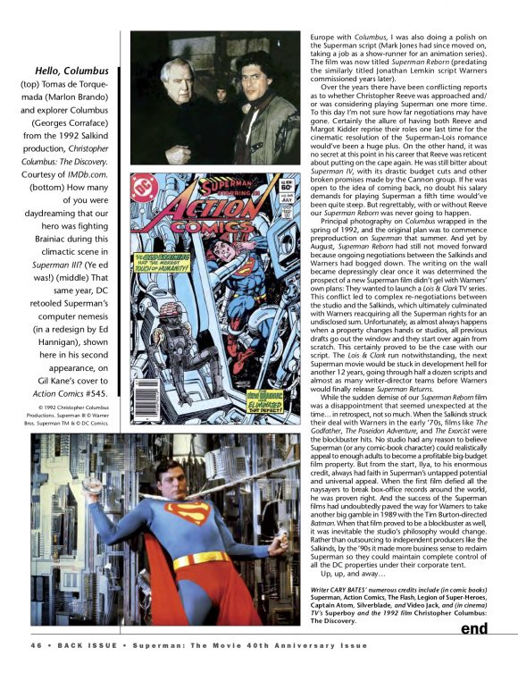 The SUPERMAN MOVIE You Didn’t See, by CARY BATES | 13th Dimension ...