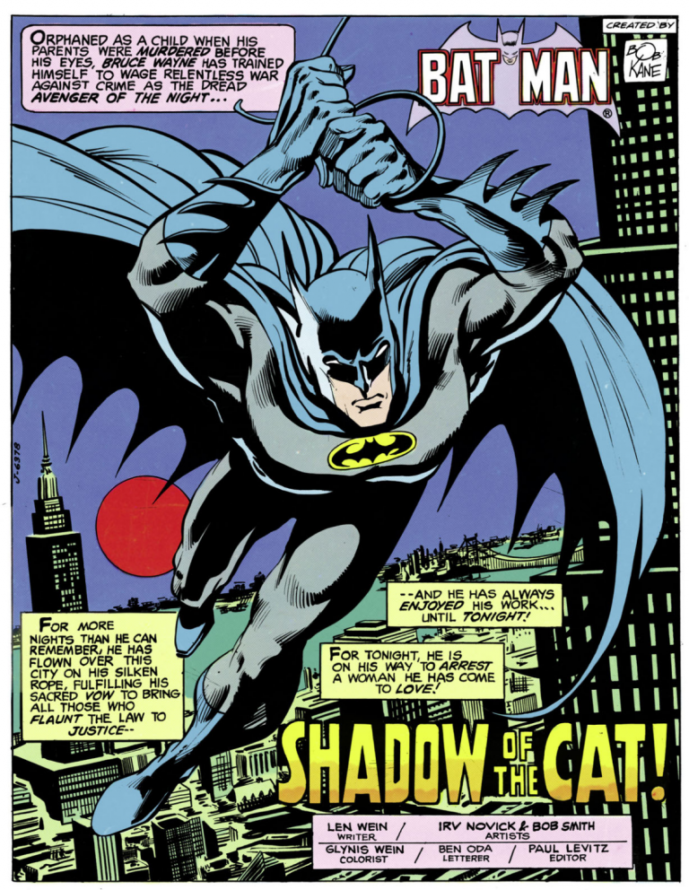 13 BATMAN SPLASH PAGES: An IRV NOVICK Birthday Celebration | 13th ...