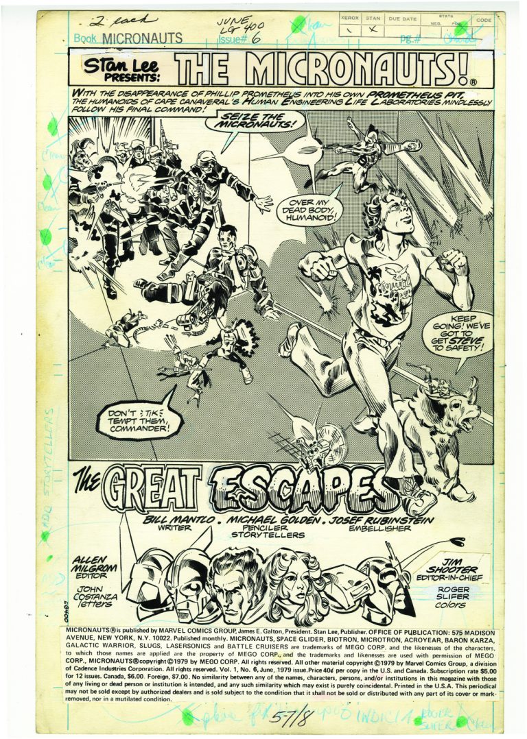 13 Gorgeous Original MICRONAUTS Pages: A MICHAEL GOLDEN Birthday Salute ...