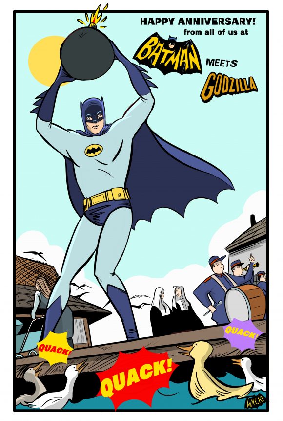 BATMAN MEETS GODZILLA: Dig the Creators’ Far Out Bat-Anniversary Salute ...