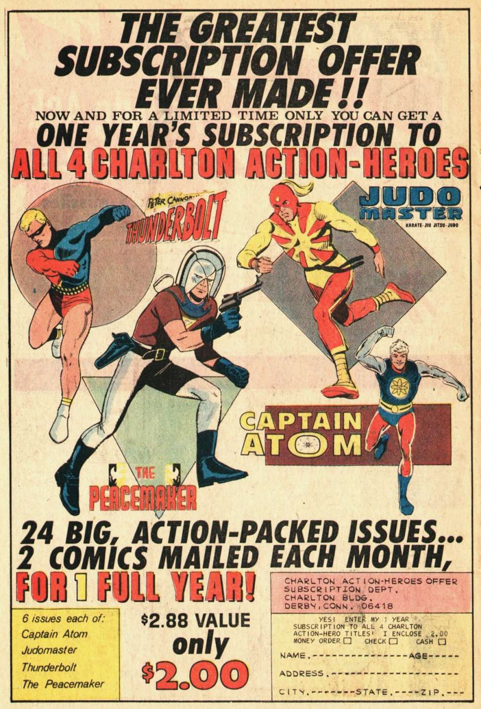 PAUL KUPPERBERG: My 13 Favorite 1960s CHARLTON COMICS House Ads | 13th ...