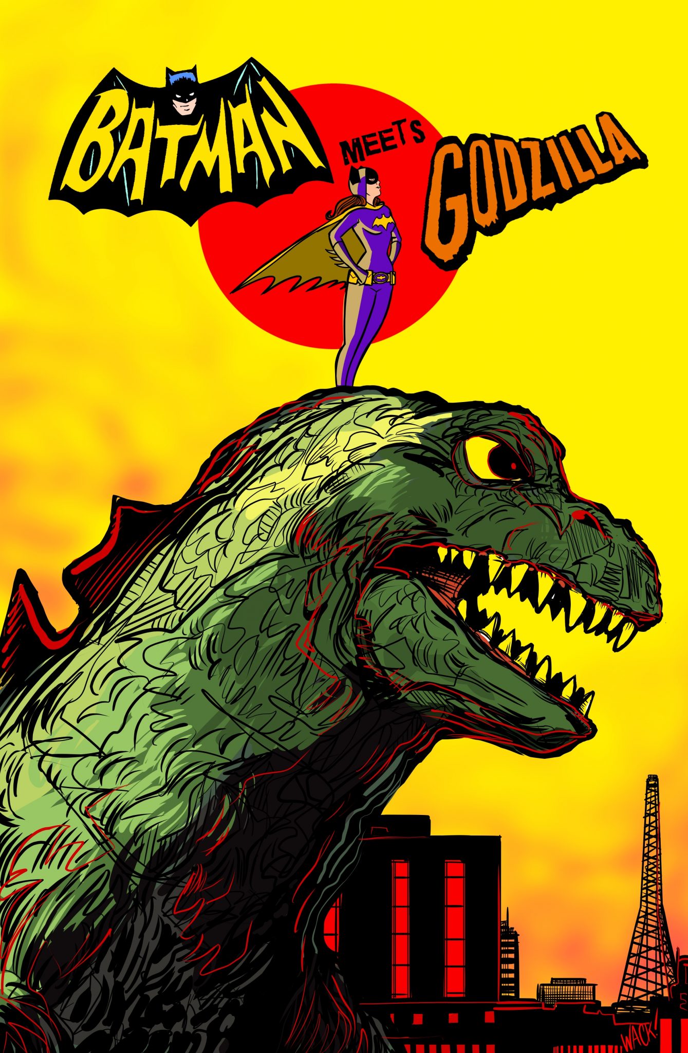SNEAK PEEK: BATGIRL Stands Tall in BATMAN ’66 MEETS GODZILLA #3 | 13th ...