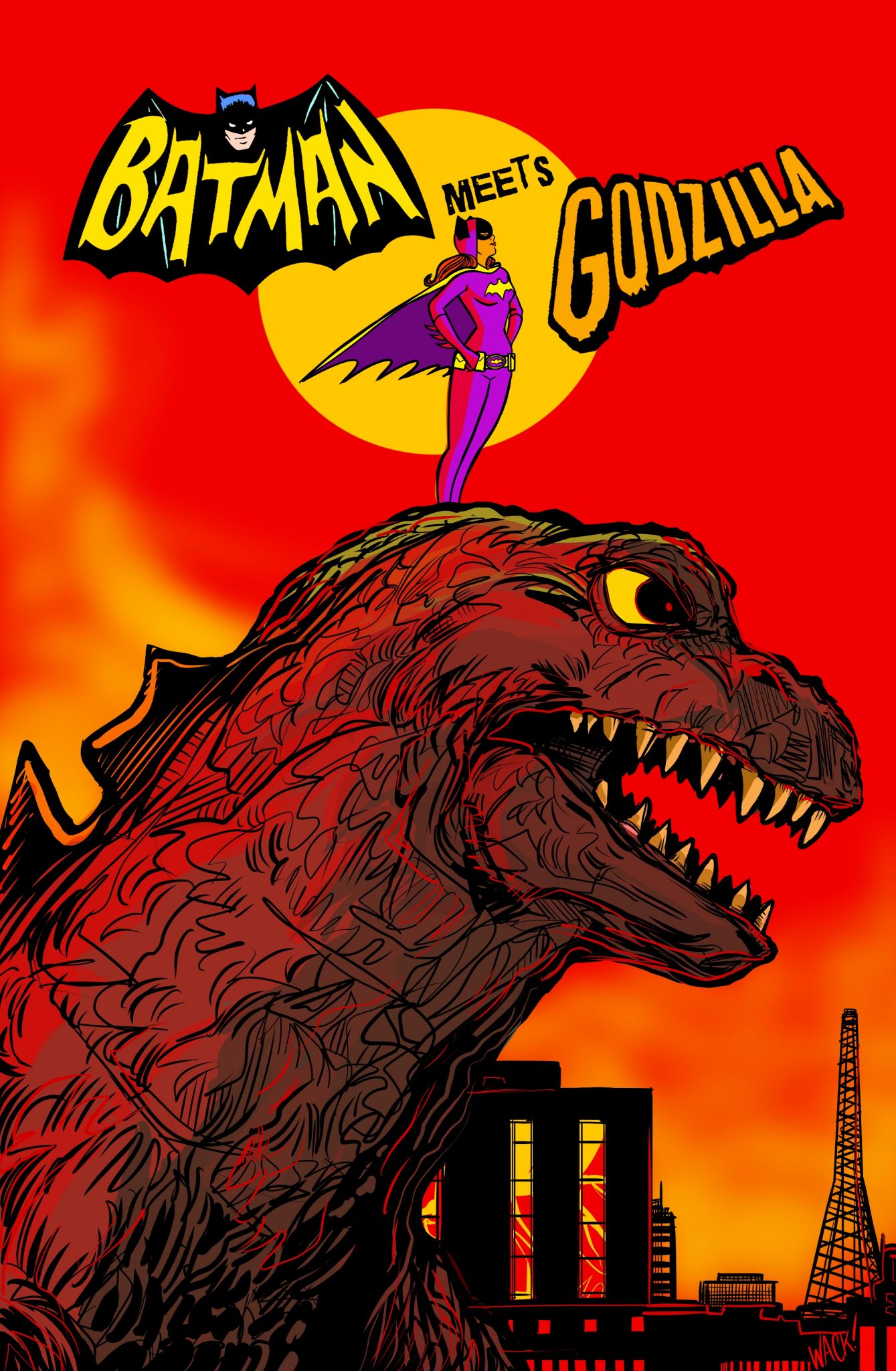 SNEAK PEEK: BATGIRL Stands Tall in BATMAN ’66 MEETS GODZILLA #3 | 13th ...