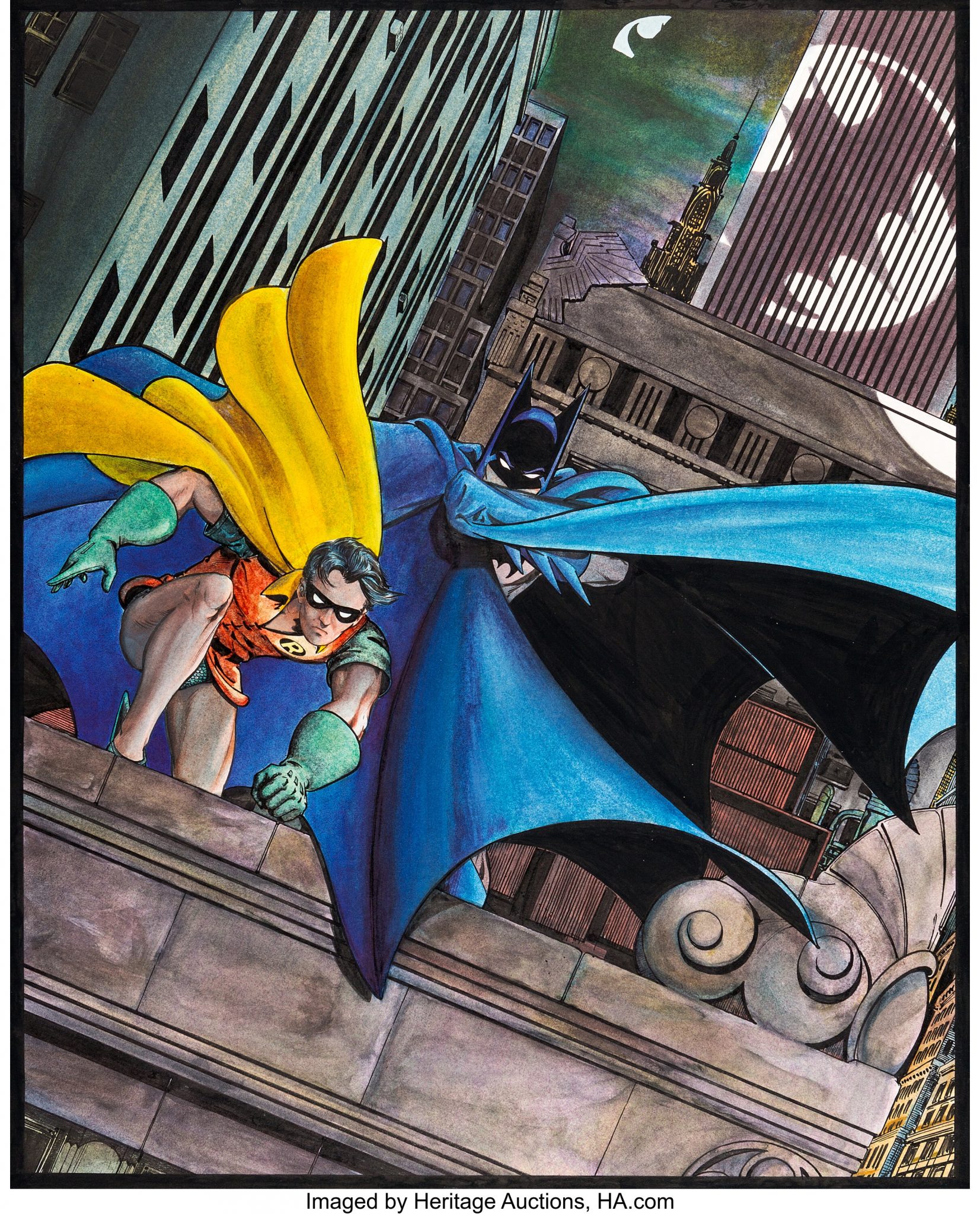 MARSHALL ROGERS’ Classic BATMAN AND ROBIN Painting Up for Auction ...