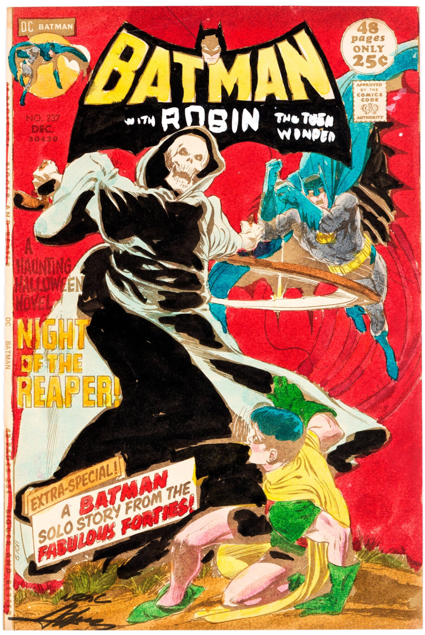 Neal Adams’ BATMAN #237 Color Guide Is Even Spookier Than the Final ...