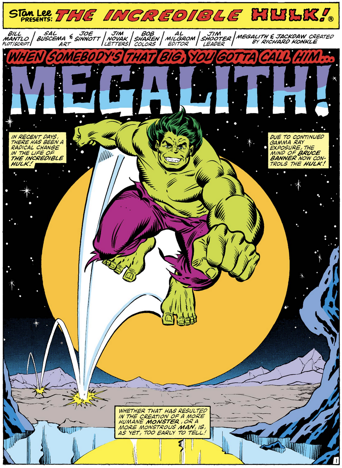 13 SPLASH PAGES: The INCREDIBLE HULK Stories of BILL MANTLO | 13th ...
