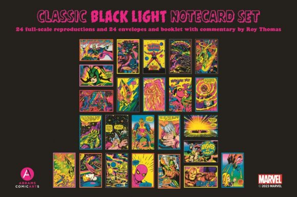 They’re Coming! MARVEL to Reprint Classic 1970s BLACK LIGHT NOTECARDS ...