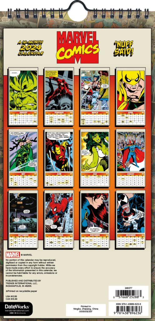 A Whopping FOUR More Retro MARVEL CALENDARS Are Coming for 2024 | 13th ...