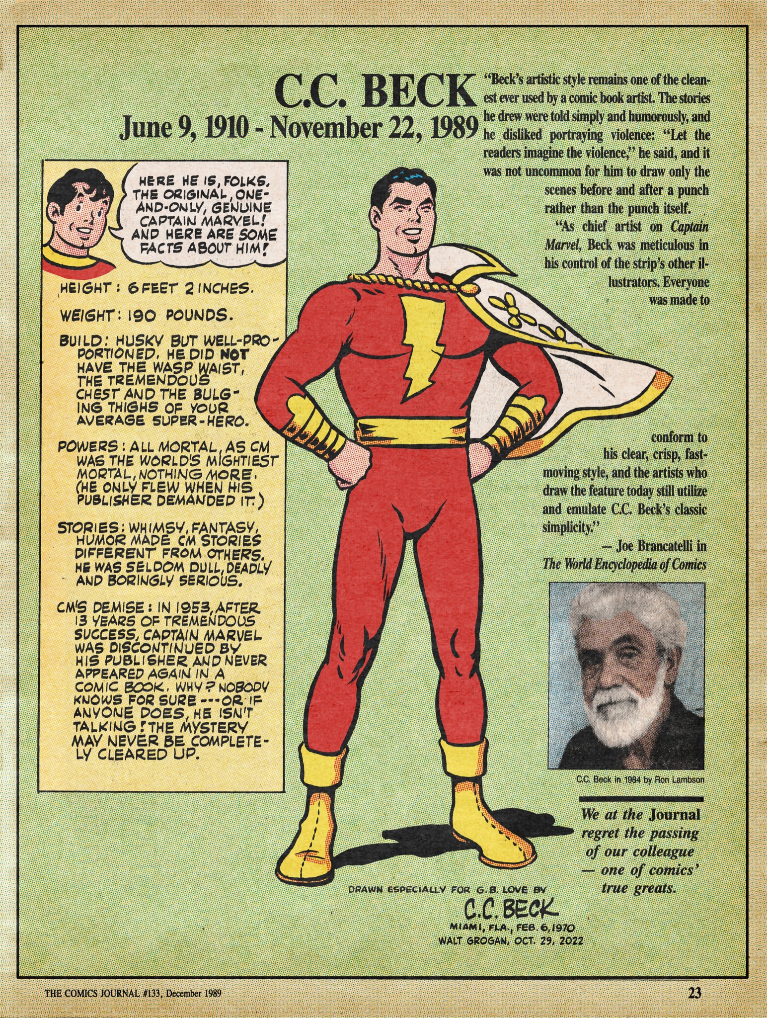 13 MARVELOUS ILLUSTRATIONS: A C.C. BECK Birthday Celebration | 13th Dimension, Comics, Creators ...