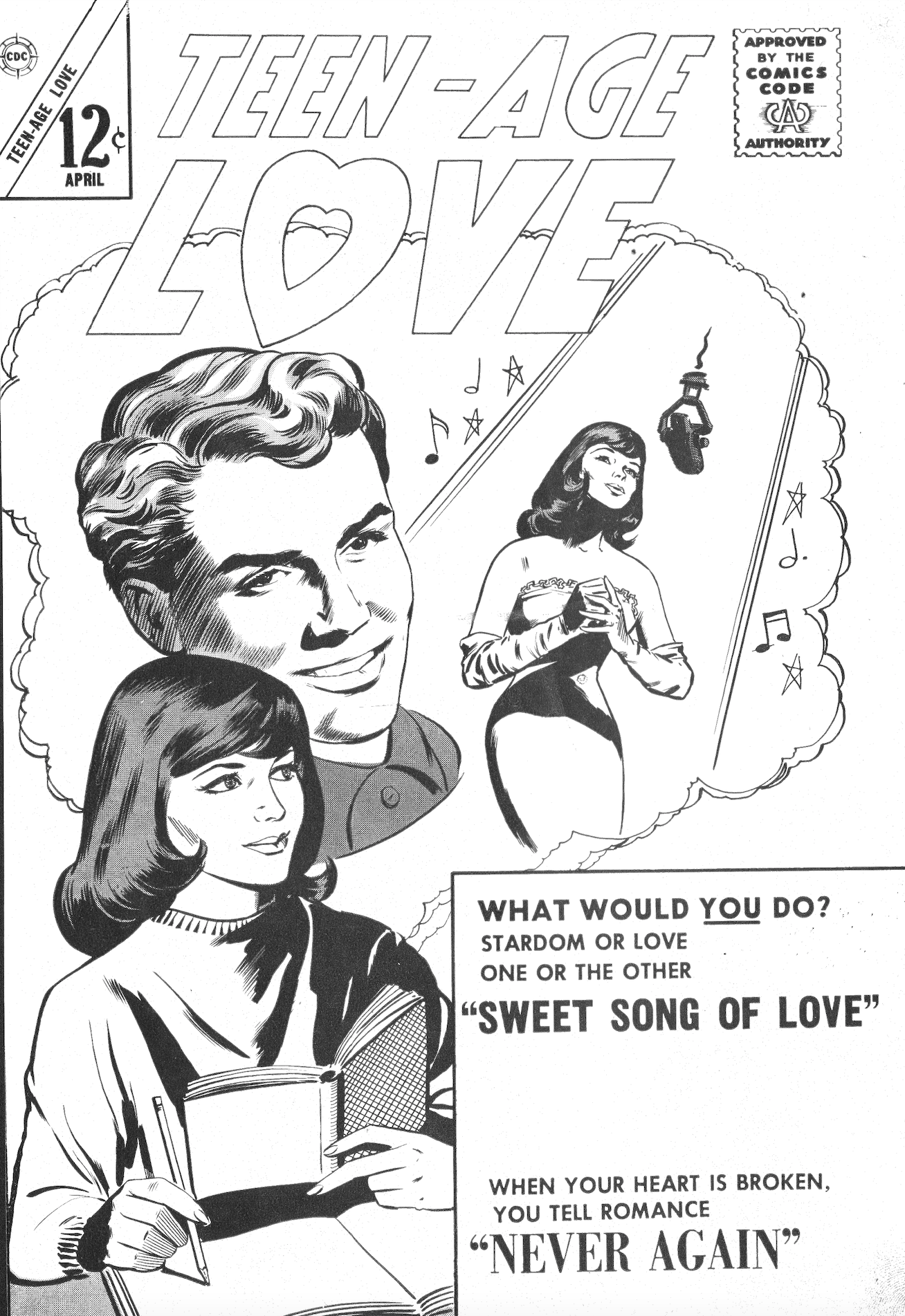 13 Classic DICK GIORDANO Charlton Romance Covers — in Glorious Black ...