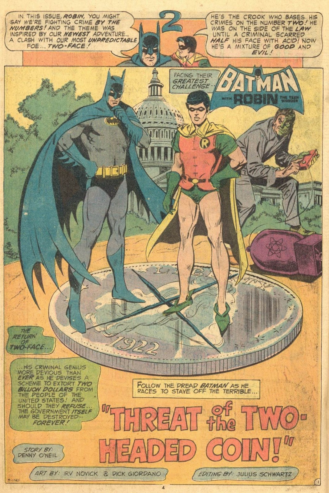 DENNY O’NEIL: Why IRV NOVICK and BATMAN Were an Excellent Match of ...