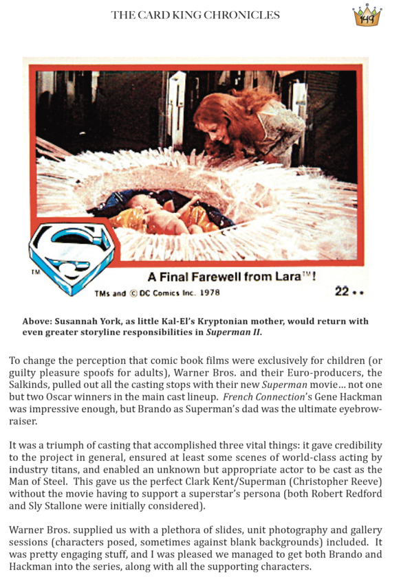 The History of Topps’ SUPERMAN: THE MOVIE Trading Cards | 13th ...