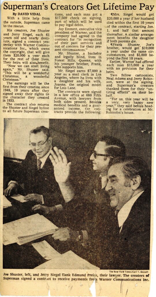 SUPERMAN, JERRY SIEGEL and NEAL ADAMS: An Eternal Bond Between Creators ...