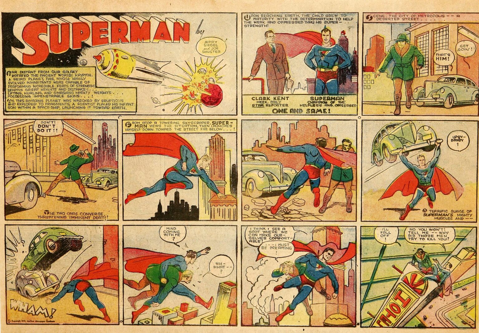 Dig the FIRST 13 SUPERMAN NEWSPAPER STRIPS: An 85th Anniversary ...