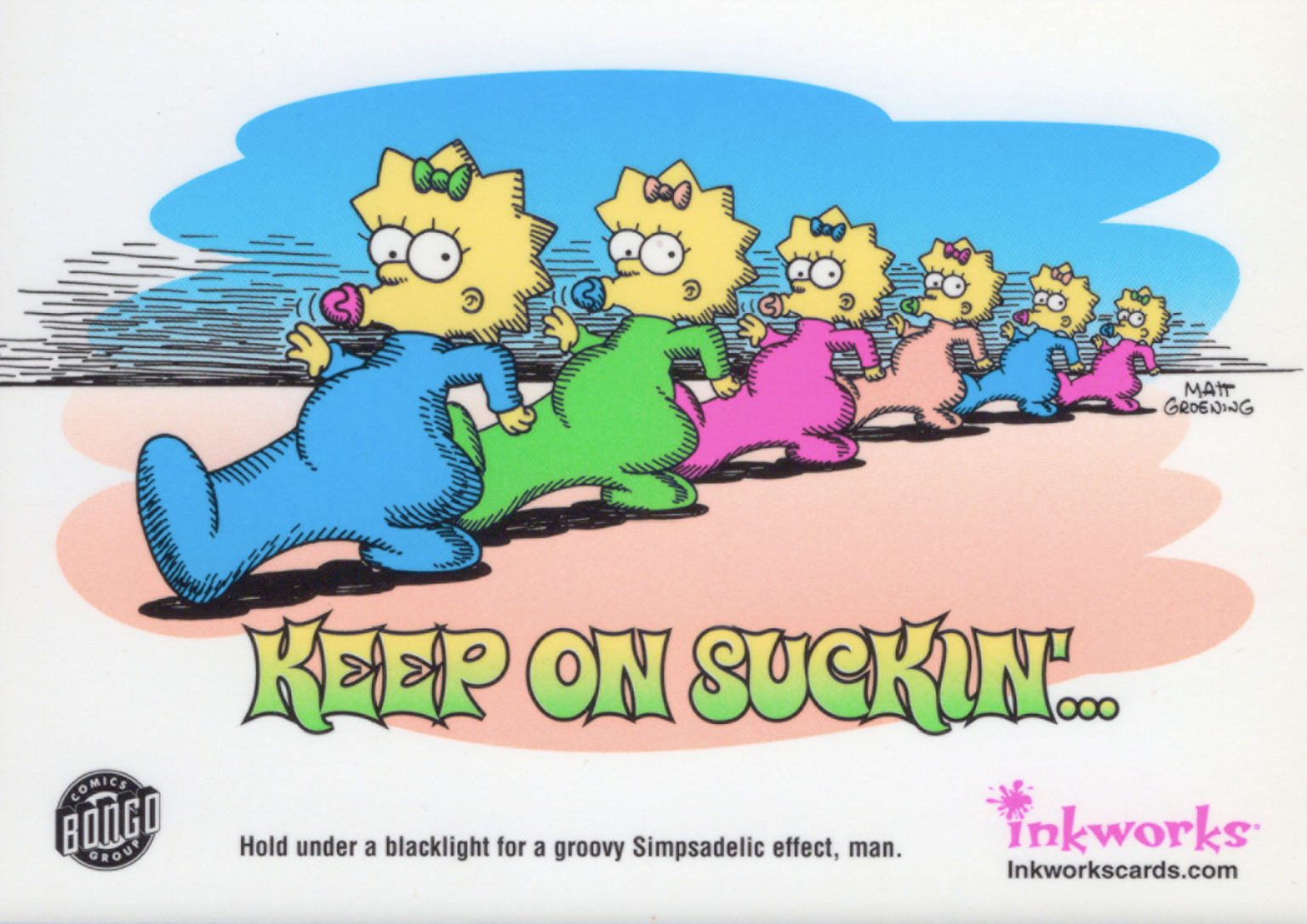 Dig the Far Out SIMPSONS MANIA Black-Light Poster Homage Cards | 13th ...