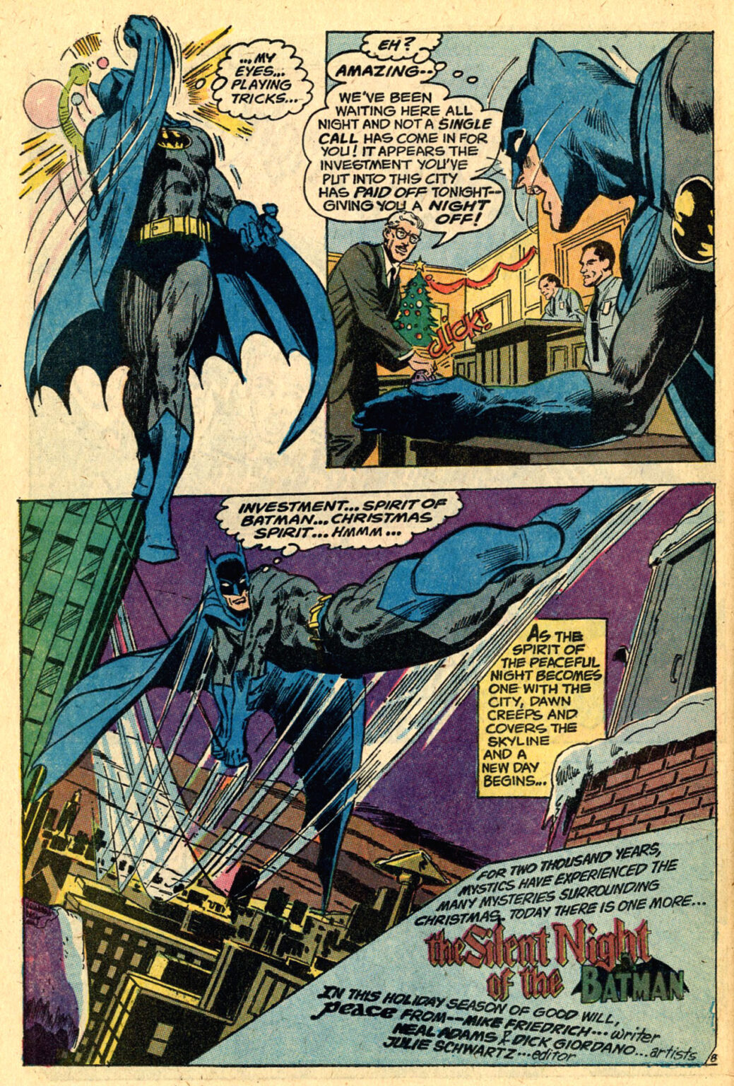 NEAL ADAMS’ Complete SILENT NIGHT OF THE BATMAN — in All Its ORIGINAL ...