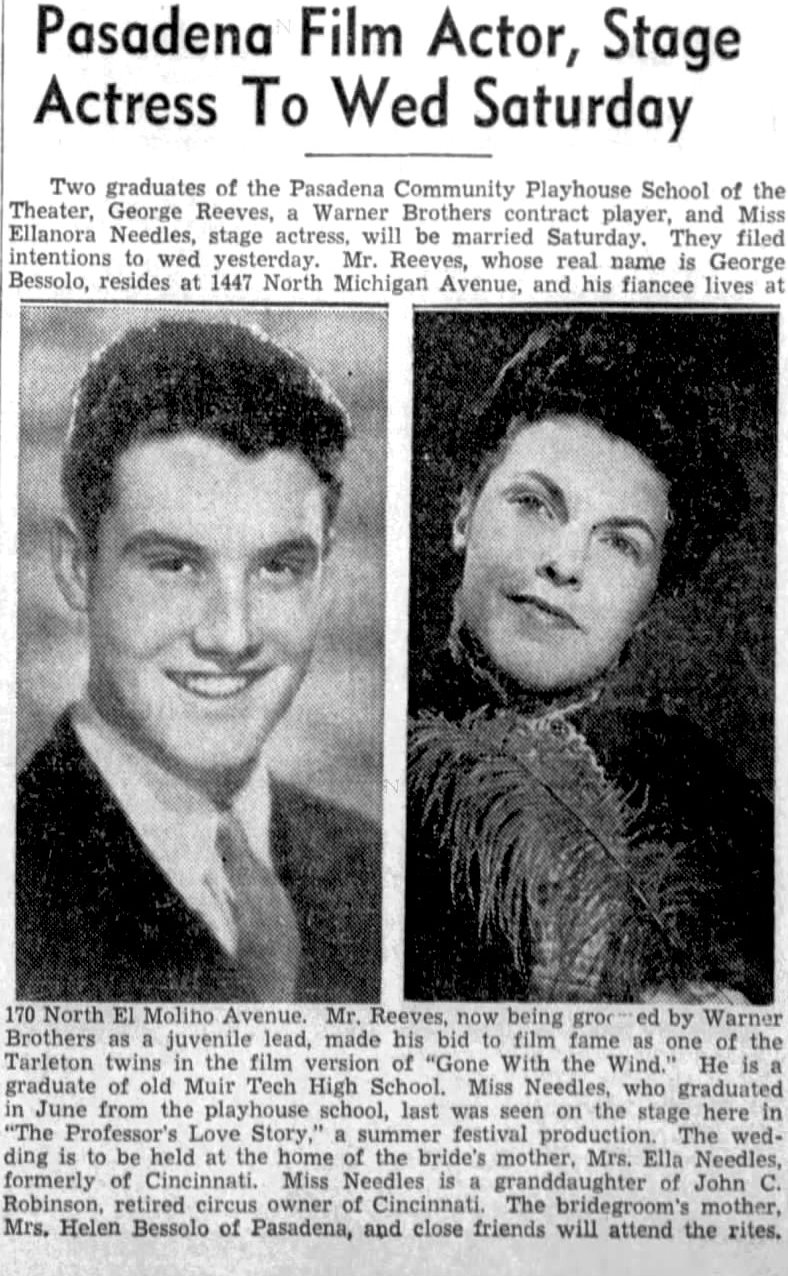 ADVENTURES OF GEORGE REEVES: His Career Without the SUPERMAN Cape ...