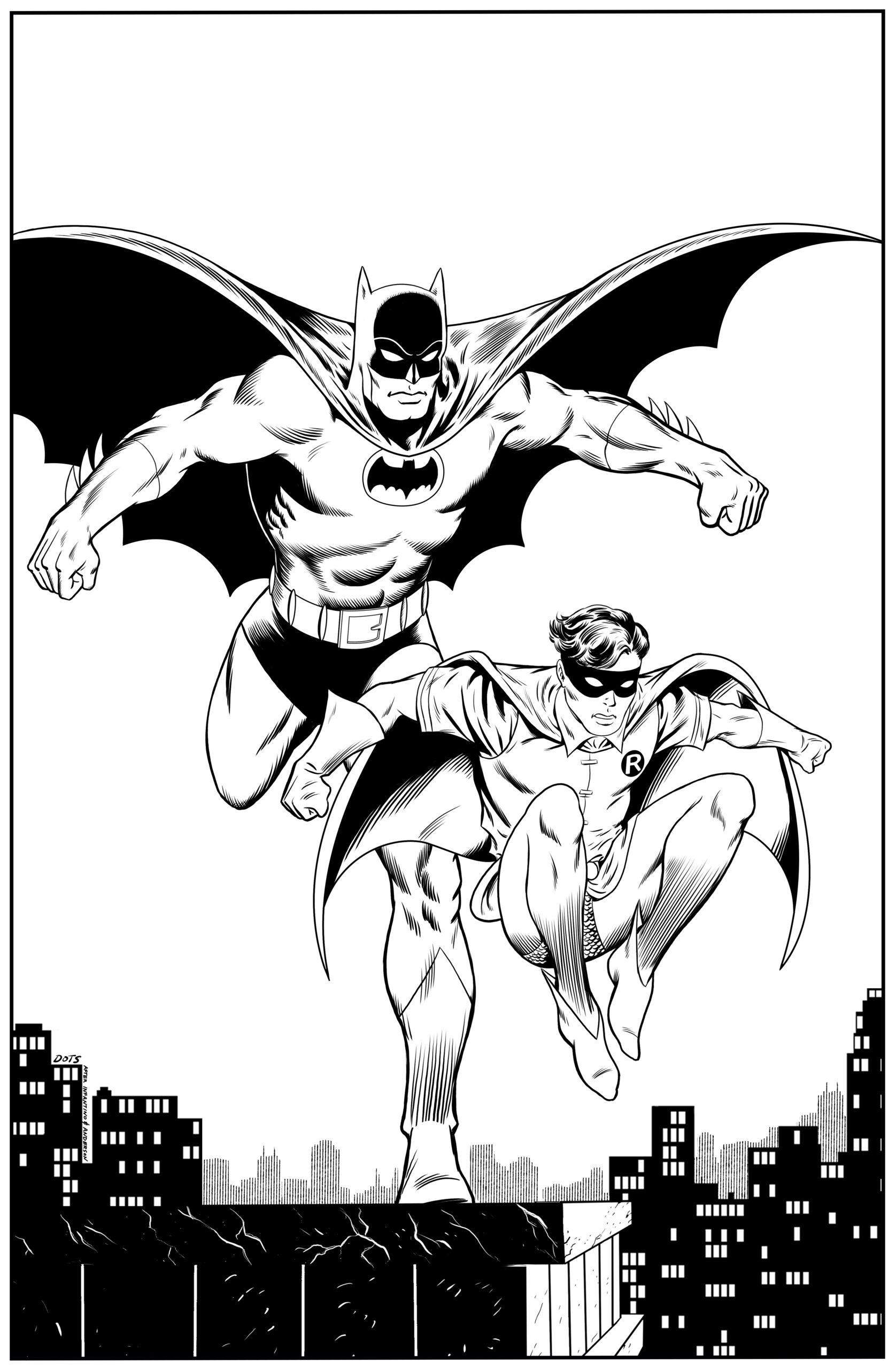 bats robin infantino bw | 13th Dimension, Comics, Creators, Culture