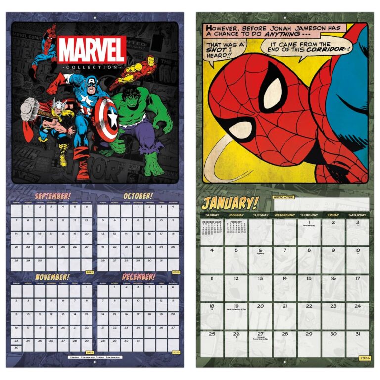 2026 MARVEL Calendars Salute the SILVER and BRONZE AGES | 13th ...