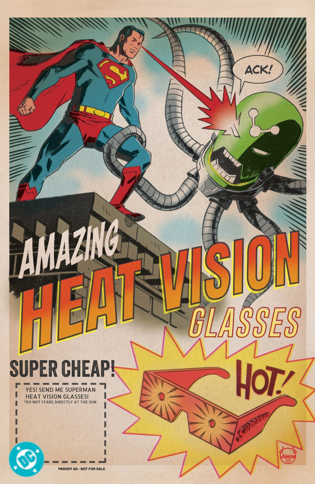DAVE JOHNSON’s Faux Retro SUPERMAN Ad Variant Covers Are Sublime | 13th ...