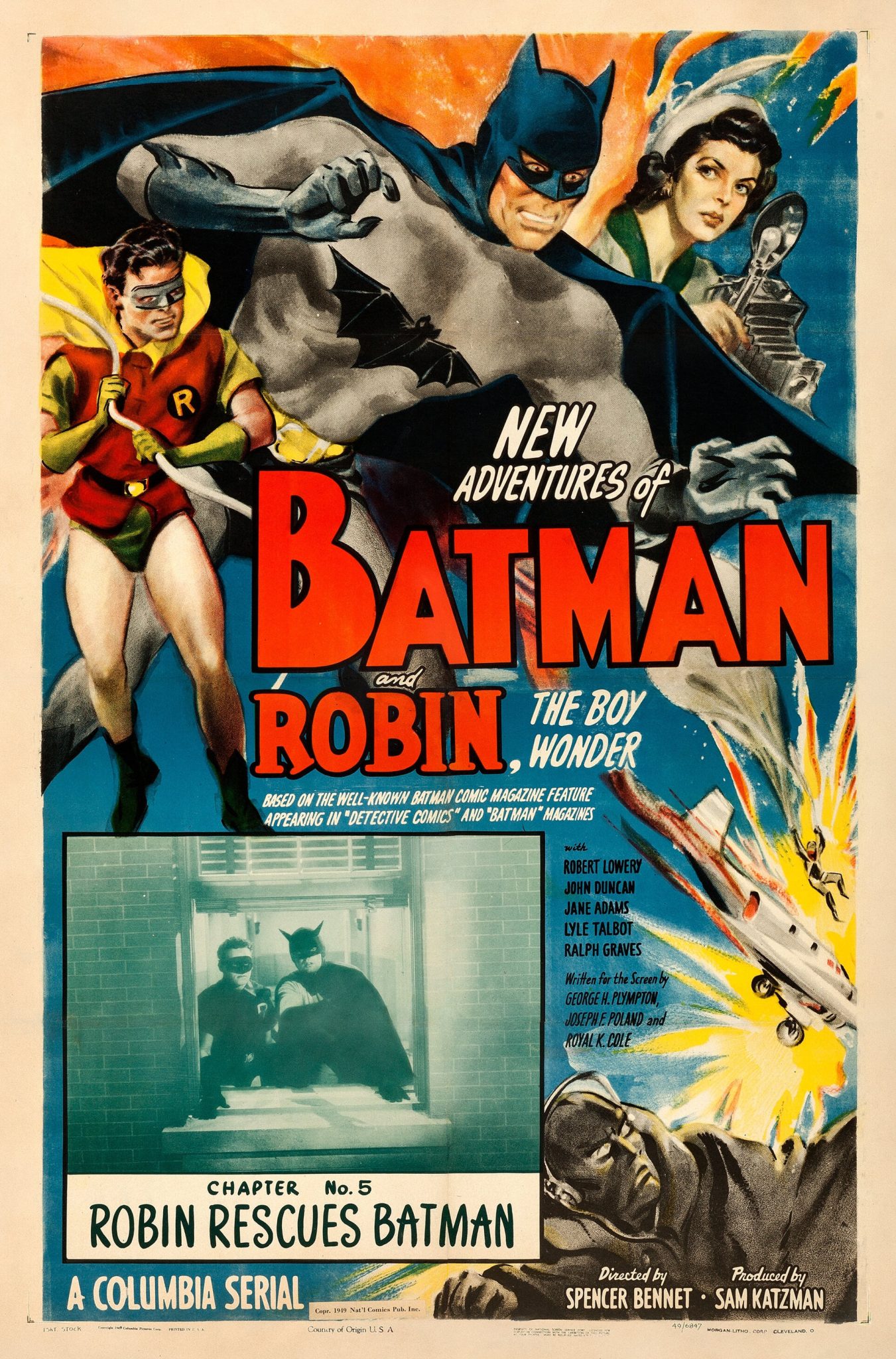 WHAT IF the 1949 BATMAN and ROBIN SERIAL Posters Were Drawn by DICK ...