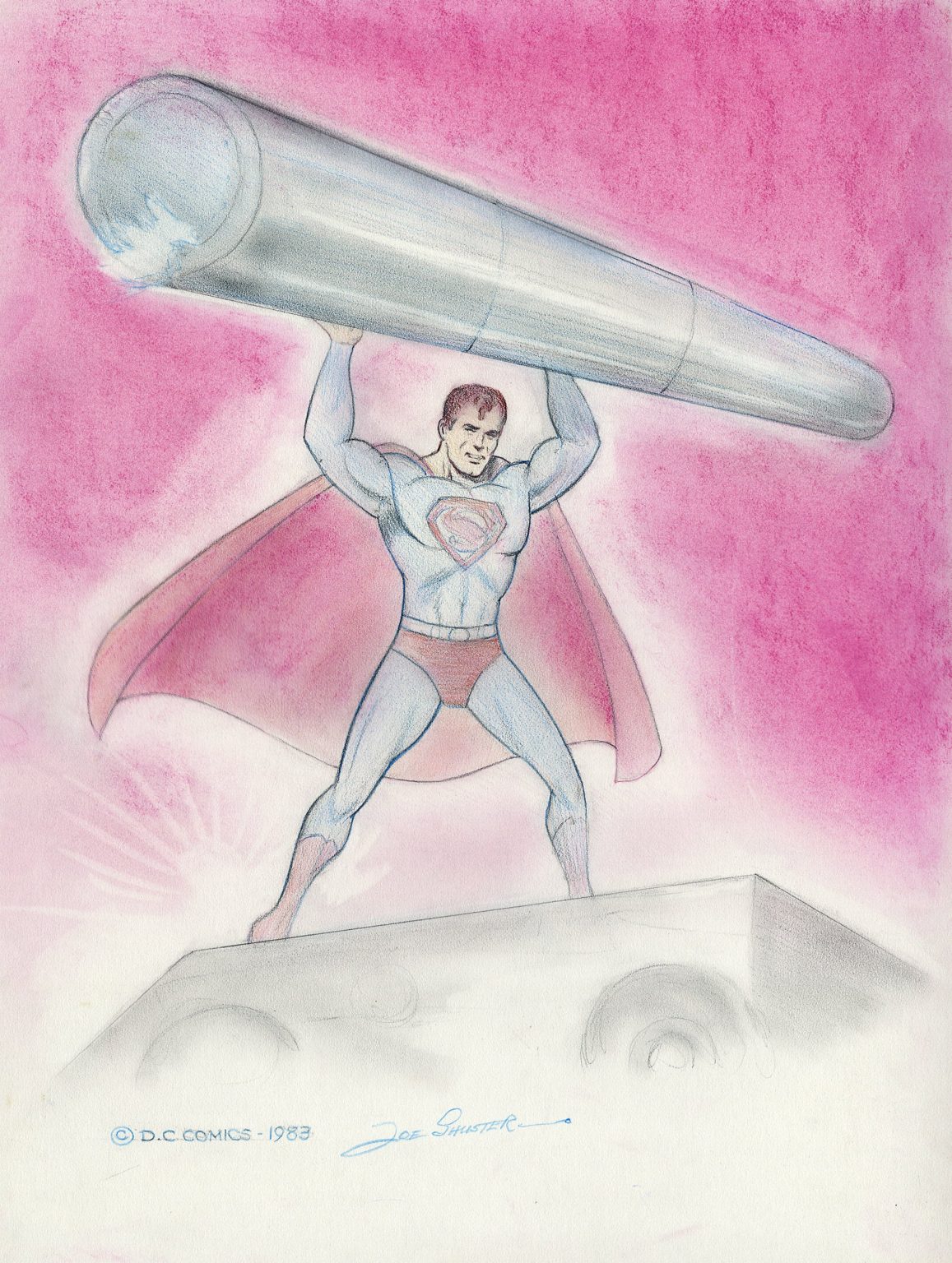 Super-Sublime! Dig These 13 Rare JOE SHUSTER SUPERMAN Illustrations ...