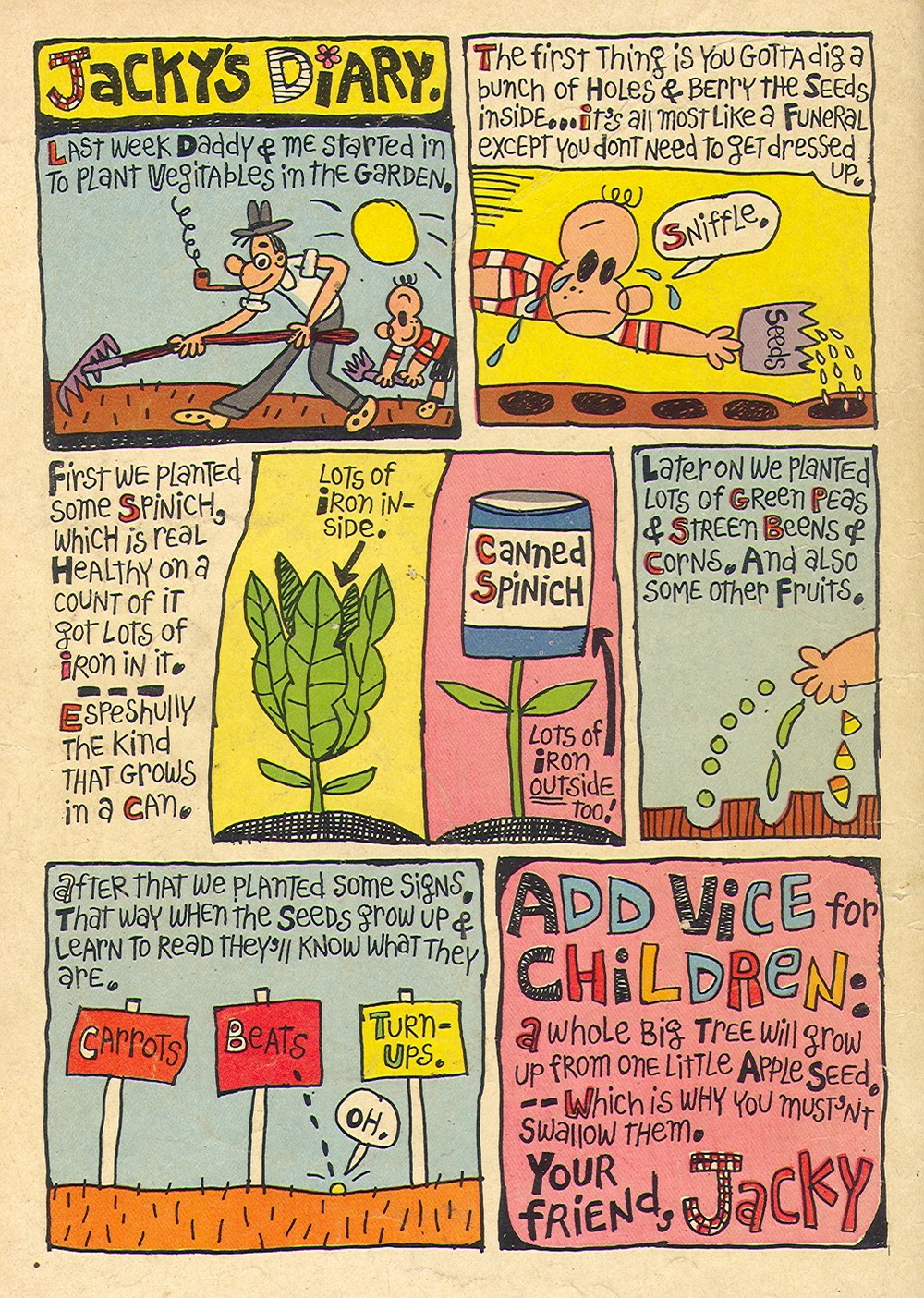 ODDBALL COMICS: Jack Mendelsohn’s Wonderfully Loopy JACKY’S DIARY | 13th Dimension, Comics ...