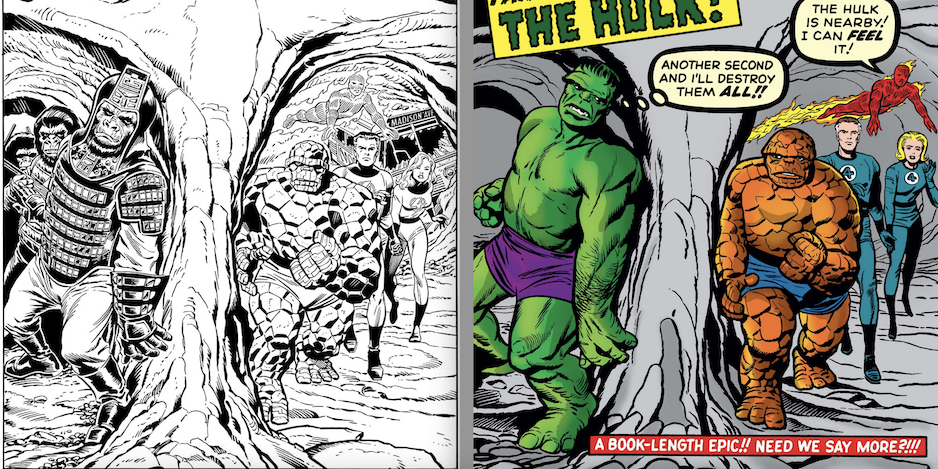 PLANET OF THE APES vs. FANTASTIC FOUR: Dig This Glorious Raw Art for an ...