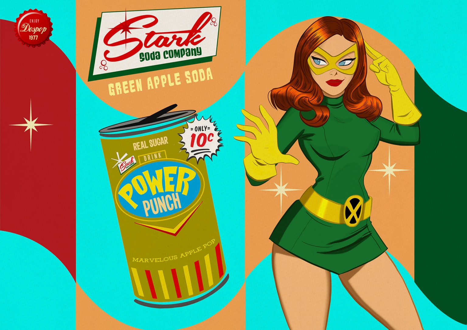 The STARK SODA COMPANY Flavor of the Week: MARVEL GIRL’s Marvelous Green Apple Pop | 13th ...